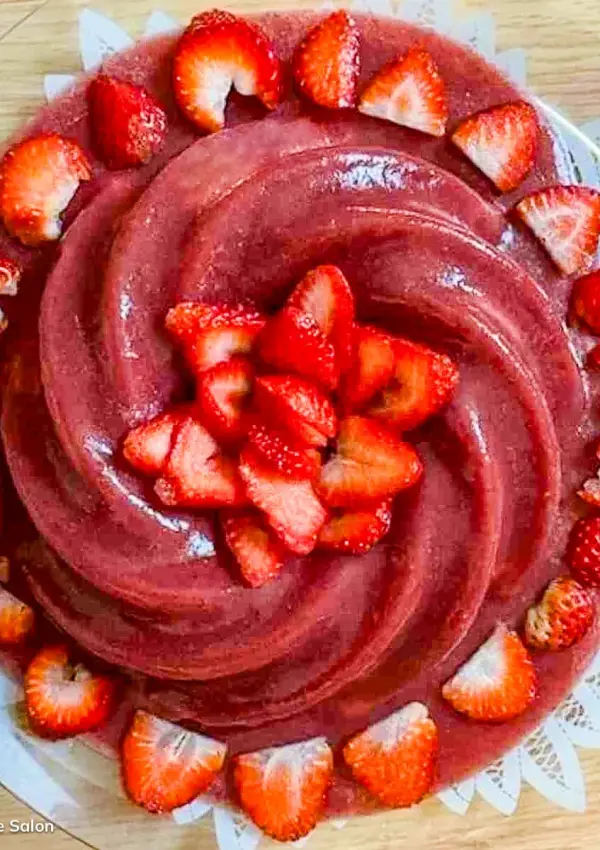 Strawberry Milk Jello Recipe with Real Fruit