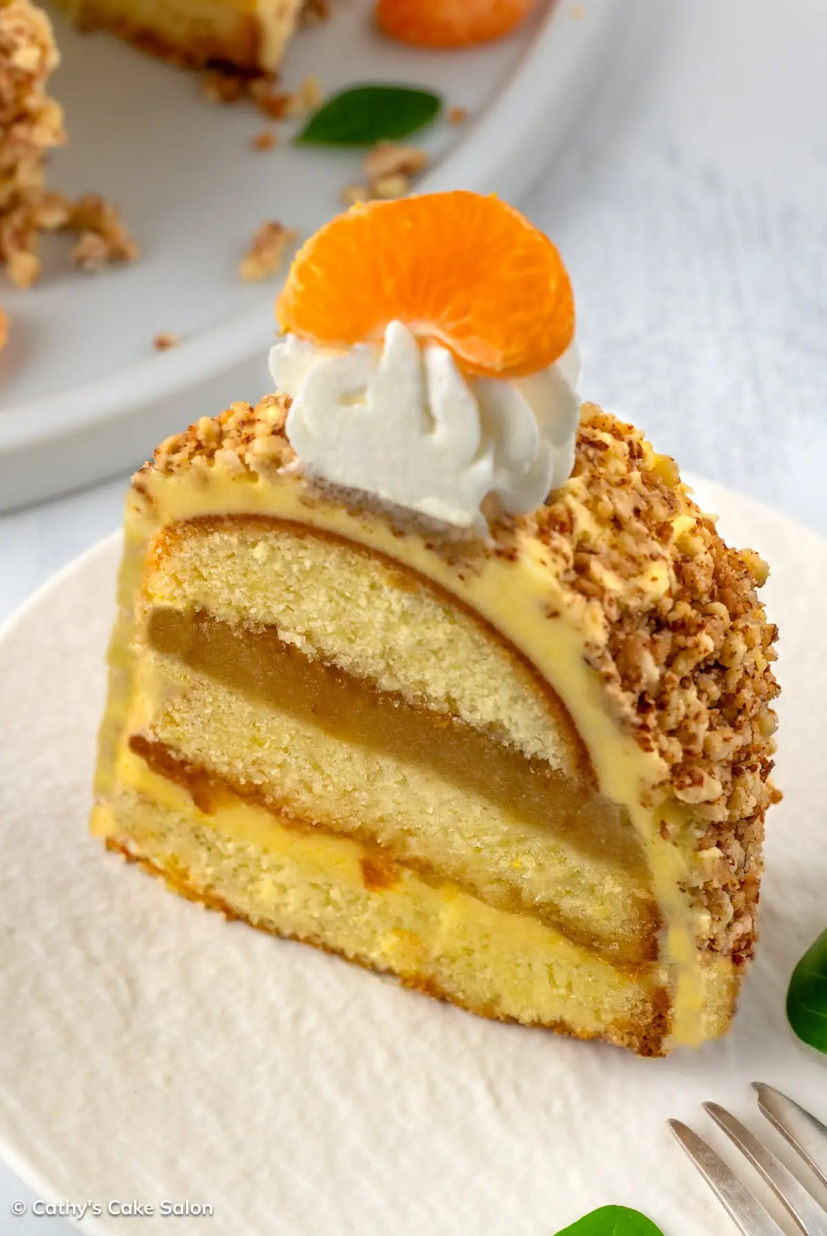 German Mandarin Orange Cake Recipe with Boozy Marzipan