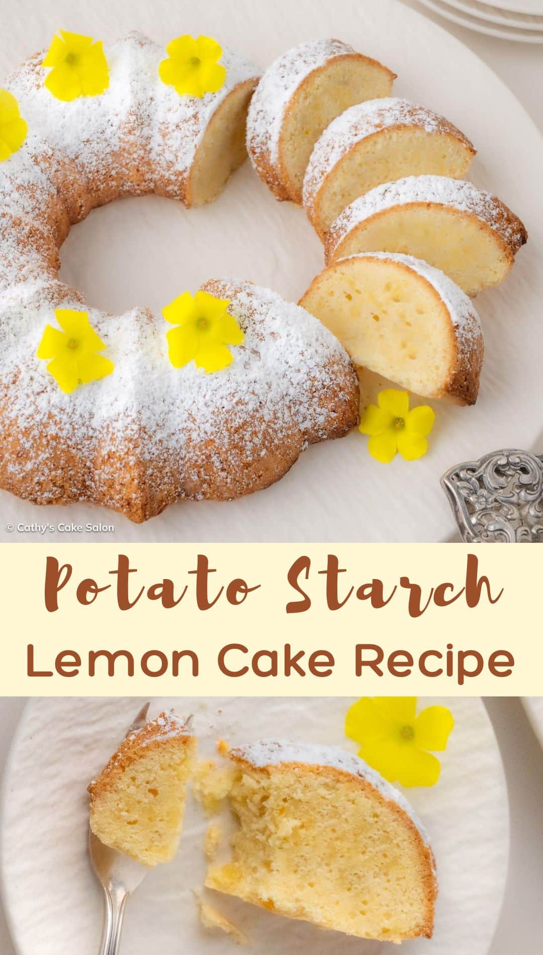 Potato Starch Lemon Cake Recipe: European “Sand Cake”